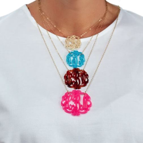 Paris Monogram Necklace | Preppy Monogrammed Gifts
