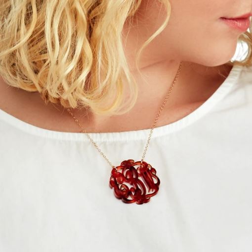 Paris Monogram Necklace | Preppy Monogrammed Gifts
