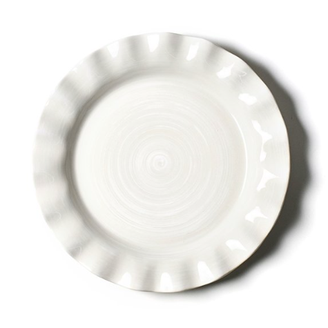 Signature White Ruffle Dinner Plate | Preppy Monogrammed Gifts