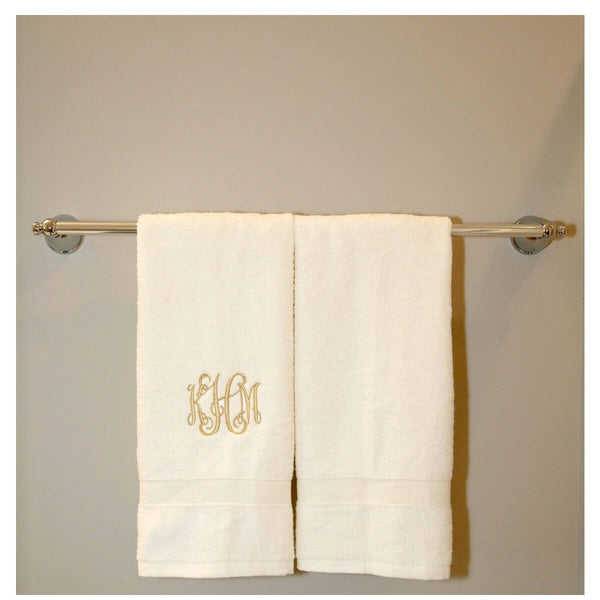 Luxury Cotton Personalized Hand Towels Set of 2 Choose Color | Preppy ...