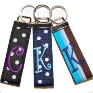 Quick Ship Pre monogrammed Keychains | Preppy Monogrammed Keychains ...