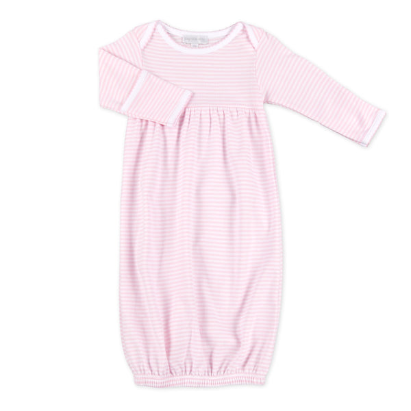 Personalized Pink Stripes Gown – Preppy Monogrammed Gifts