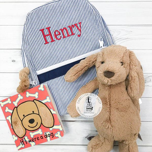 Bashful Toffee Puppy Personalized Stuffed Animal – Preppy Monogrammed Gifts